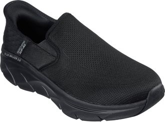Skechers Herren Extra Wide Fit Hands-Free Slip-ins Dlux Walker 2.0 Rezinate Sneaker, Schwarz, 43 EU X-Weit