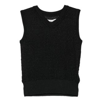 Maison Margiela Stricktop ohne &Auml;rmel - - Knitwear - Damen - Schwarzk - S