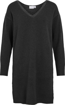 Vila Viliga L/S V-Neck Lace Knit Dress-Noos
