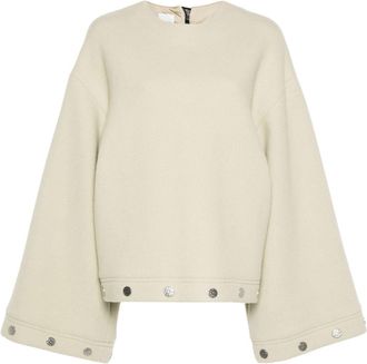 Nanushka Nietenoberteil mit Glockenärmeln - Nude