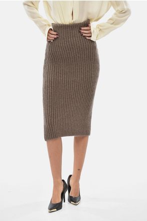 Fendi Enganliegender Midirock Aus Strick Fendi