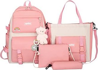 Generic Sac &agrave; dos d&eacute;cole, sac &agrave; dos et sac &agrave; stylos pour hommes, femmes, &eacute;tudiants, loisirs en plein air, sac &agrave; dos, quatre ensembles de sacs &agrave; dos pour homme