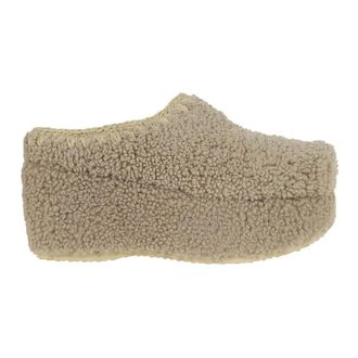 Mou Sabot en peau de mouton boucl&eacute;e - Femme - Chaussures - Beige - Taille: 40 EU