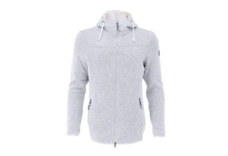 Blue Wave Fleecejacke Meike Damen Strickfleece-Jacke Meike mit Kapuze und Teddy-Futter