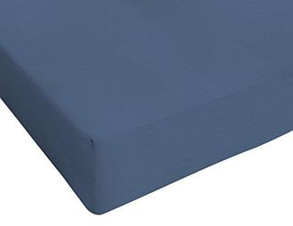 Italian Bed Linen Max color Betttuch 25cm Ecke, 100% Baumwolle, avio, kleine Doppelte