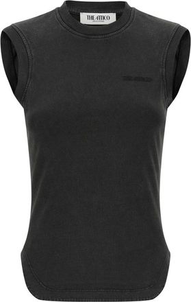 The Attico Femme, Tops, Noir, Taille: 36 FR Reese Cotton Top