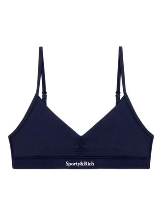 Sporty & Rich brassi&egrave;re de sport &agrave; col v - Bleu