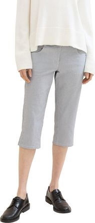 Tom Tailor Damen Tapered relaxed Hose, delicate navy white stripe, 36