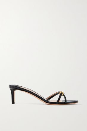 Tom Ford Mules Aus Leder Mit Eidechseneffekt Und Verzierung - Schwarz