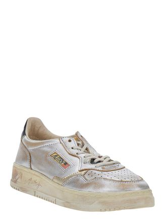 Autry Womens Sneakers Metallic Leather Trainers