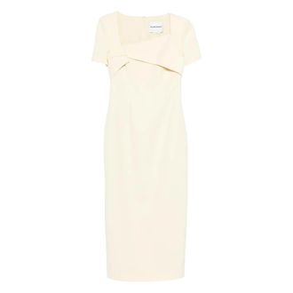 Roland Mouret Square-neck Twisted Midi Dress - - Dresses - Damen - Gelb - L