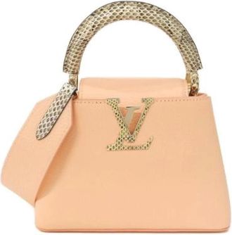 Louis Vuitton Pre-owned Sac Capucines Mini en cuir exotique - Femme - Pre-owned - Beige - Taille: ONE Size