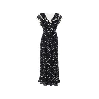 Rixo Beyhea Polka-dot Ruffled Maxi Dress