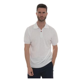 Kiton Polo-Shirt mit halbem Rei&szlig;verschluss - - Tops - Herren - Wei&szlig; - 2XL