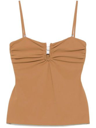 Nanushka haut à fronces - Marron