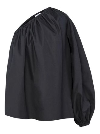 Sleeper blouse à design asymétrique à une épaule - Noir