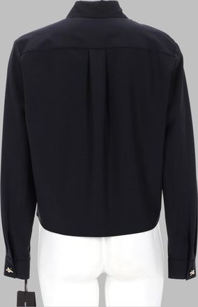 Fabiana Filippi Boxy Fresco Wool Shirt - Blue