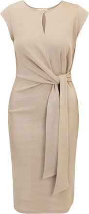 Cartoon Damen Jerseykleid mit Lurexfaden 42, Nature/Silver