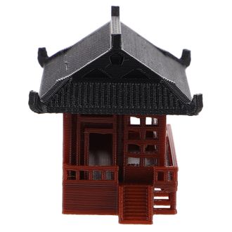 NUOBESTY Miniatur Aquariendekoration Antiker Chinesischer Pavillon aus Kunststein 48X25X4cm für Bonsai und Tischlandschaft Wohnraumdekoration