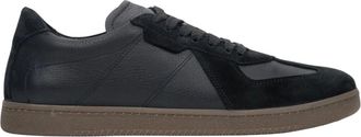 Estro & Luminara Homme, Chaussures, Noir, Taille: 44 EU Baskets noires pour hommes en cuir italien véritable de qualité supérieure et velours