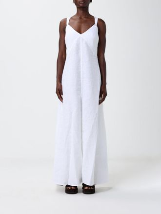 120% Lino Robe Femme couleur Blanc