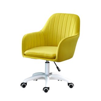 Generic 360&deg; Drehbarer B&uuml;rostuhl Mit H&ouml;henverstellung Und Rollen for Den Schreibtisch Oder Den Schminktisch Zu Hause(Yellow)