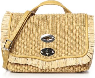 Zanellato Femme, Sacs, Jaune, Taille: ONE Size Postina Vimini Frangia