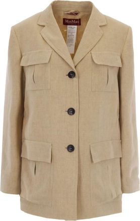 Max Mara Femme, Vestes, Beige, Taille: 40 FR Giacca in batavia