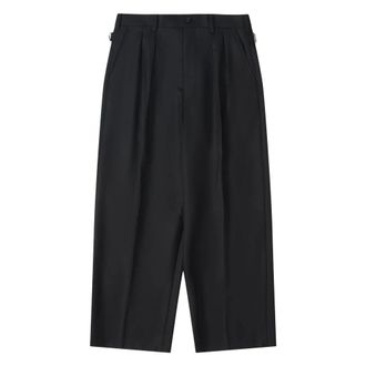 Comme Des Gar&ccedil;ons Pantalon de costume en laine pliss&eacute;e - Homme - Pantalons - Noir - Taille: S