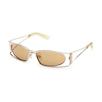GCDS Gcds, Homme, Accessoires, Jaune, Taille: 57 MM Lunettes de Soleil G&eacute;om&eacute;triques Modernes