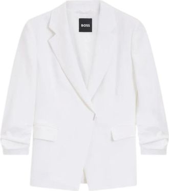 HUGO BOSS Femme, Vestes, Blanc, Taille: 46 FR Jia8.100 Blazer