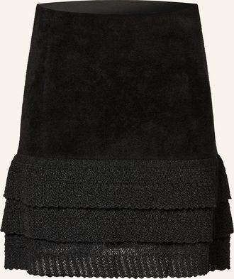 Claudie Pierlot Claudie Pierlot Frottee-Rock Marcelina Mit Spitze schwarz