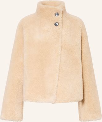 Studio AR Studio Ar Teddyfell-Jacke Mallow Zum Wenden beige