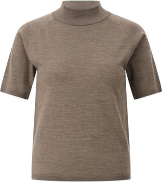 Hemisphere Kurzarmpullover aus Merinowolle