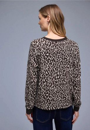 Street One Langarmshirt Leo Jacquard Shirt (1-tlg)