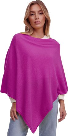 Glamexx24 Damen Strick Poncho Unifarbe Cape Feinstrick XXL Pullover Umh&auml;ngetuch Eleganz Stil und Komfort f&uuml;r Fr&uuml;hling und Herbst Made in Italy