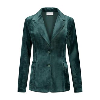 Hart by Helena Hart Samt Blazer in Tiefgr&uuml;n - - Jackets - Damen - Gr&uuml;n - XS