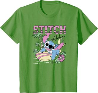 Disney Lilo & Stitch Aloha Hawaiian Surf Poster T-Shirt