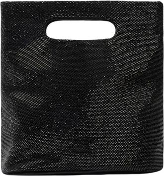 twentyfour Femme, Sacs, Noir, Taille: ONE Size Velvet Mini Rhinestone Bag