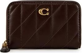 Coach Porte-monnaie zipp&eacute; matelass&eacute; en cuir