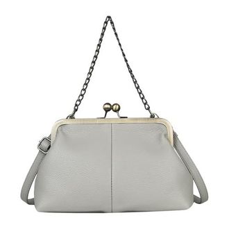 Generic Sac &agrave; bandouli&egrave;re motif litchi en PU pour femmes, avec cha&icirc;ne &agrave; Clip, sac &agrave; main pour usage quotidien et sacs &agrave; main de