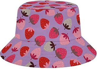 Generic Fraise Mignonne-9 Chapeaux De Pêcheurs Léger Chapeau Pêche Unisexe Visière Capeline pour Randonnée Sports Plein Air