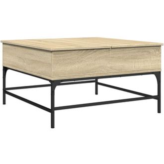 vidaXL Vidaxl - Couchtisch Sonoma-Eiche 80x80x45 cm Holzwerkstoff und Metall