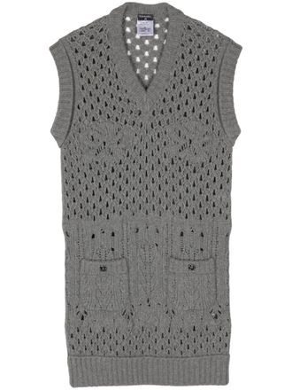 Chanel robe courte sans manches (2006) - Gris