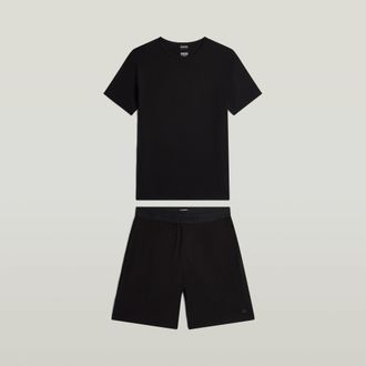 G-Star T-Shirt & Shorts Pyjama Set - Schwarz - Herren
