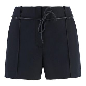 Yves Salomon G&uuml;rtel-Shorts aus High-Rise-Polyester - - Shorts - Damen - Blau - XS