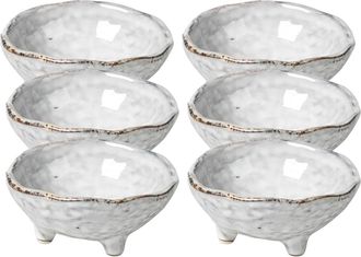 Broste Copenhagen Nordic Sand Schale S mit kleinen F&uuml;&szlig;en 8,5 cm Set6