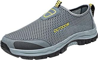 Generic Baskets pieds nus pour homme - Coupe de la voûte plantaire - En maille respirante - À enfiler - Avec soutien de la voûte plantaire - Légères - Chaussu