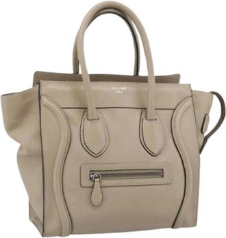 Celine Pre-owned Sac &agrave; main vintage en cuir - Femme - Pre-owned - Beige - Taille: ONE Size