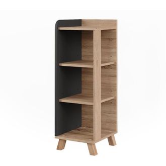 Vicco Armoire Midischrank Karen, Sonoma/Anthracite, 30x90cm avec 4 &eacute;tag&egrave;res